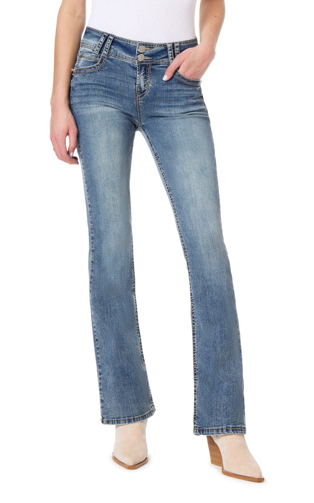 InstaStretch® Luscious Curvy Bootcut Jeans – WallFlower Jeans