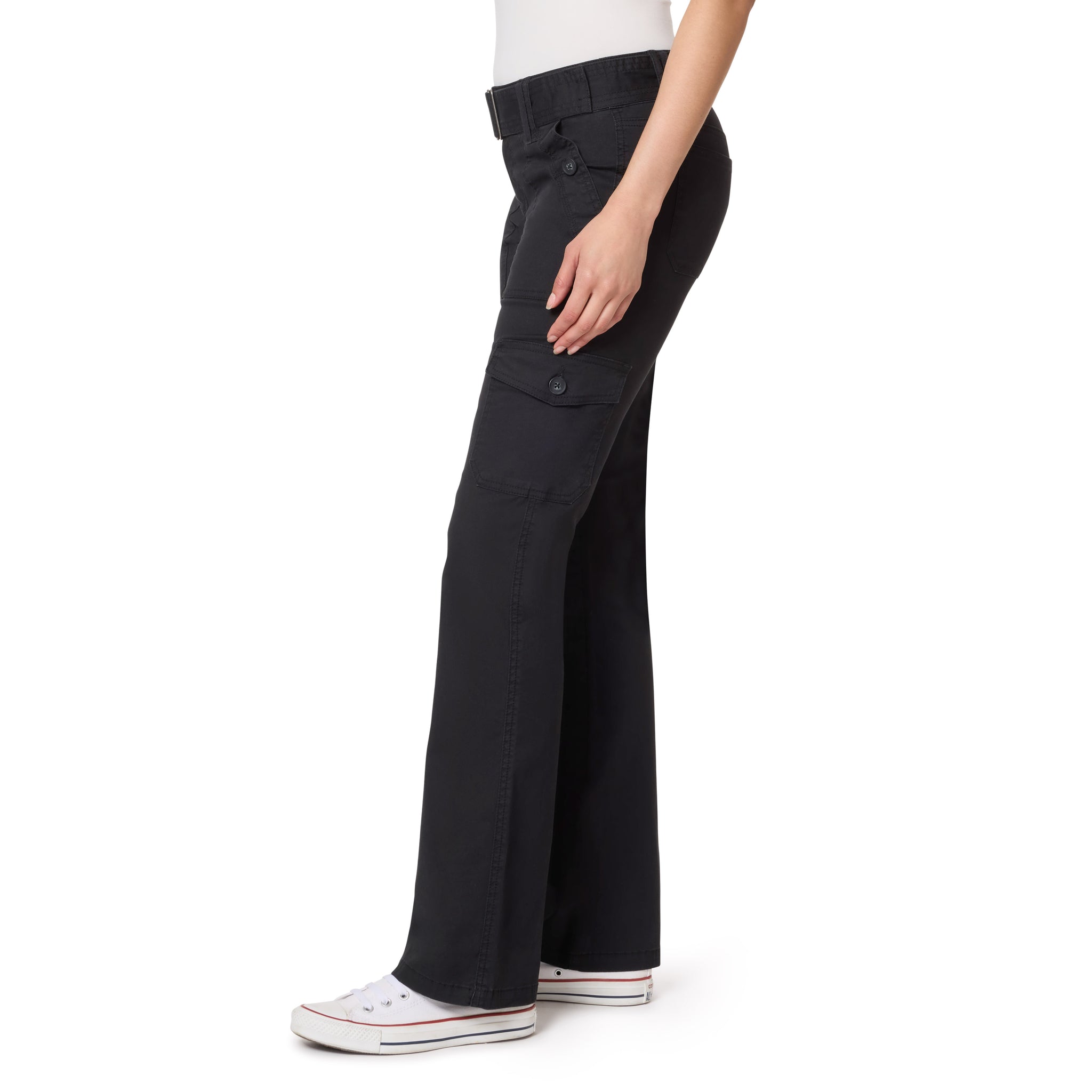 InstaStretch Feisty Curvy Low Rise Cargo Flare Jeans – WallFlower Jeans